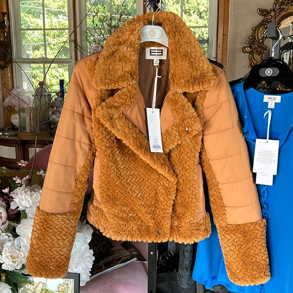 Etcetera | Jackets & Coats | Nwt Etcetera Rhombus Jacket Faux Shearling ...